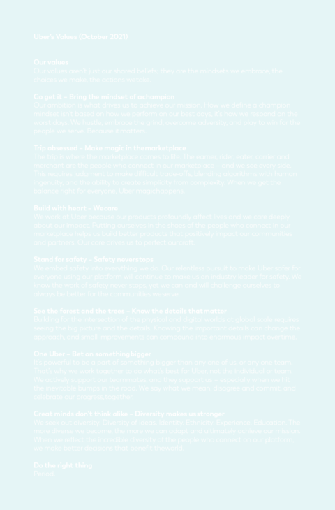 Driving Culture Through Brand Values – A Lesson from Uber