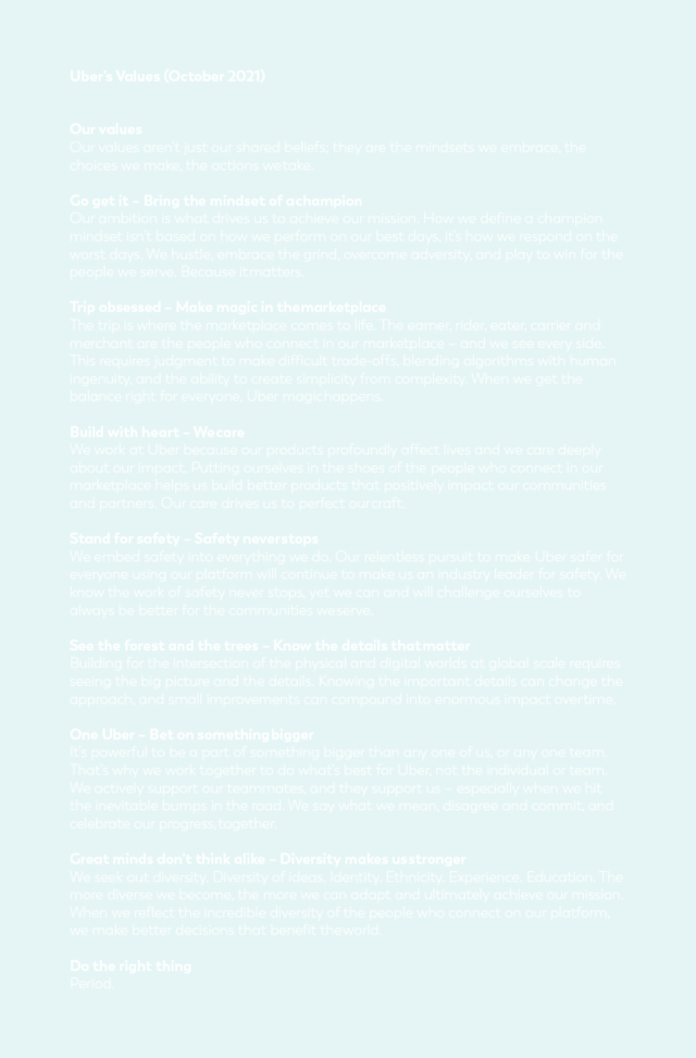 Driving Culture Through Brand Values – A Lesson from Uber