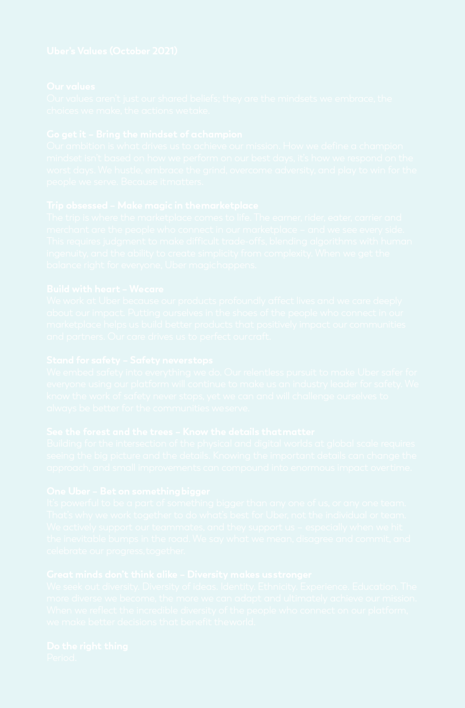 Driving Culture Through Brand Values – A Lesson from Uber